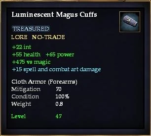 Luminescent Magus Cuffs | EQ2Classic Wiki | Fandom