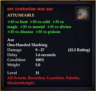 Orc centurion war axe | EQ2Classic Wiki | Fandom