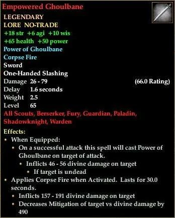Empowered Ghoulbane | EQ2Classic Wiki | Fandom