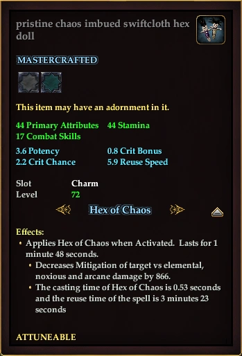 Pristine chaos imbued swiftcloth hex doll | EQ2Classic Wiki | Fandom
