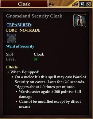 Gnomeland Security Cloak | EQ2Classic Wiki | Fandom