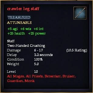 Crawler leg staff | EQ2Classic Wiki | Fandom