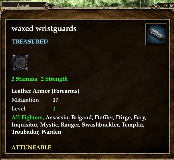 Waxed wristguards | EQ2Classic Wiki | Fandom