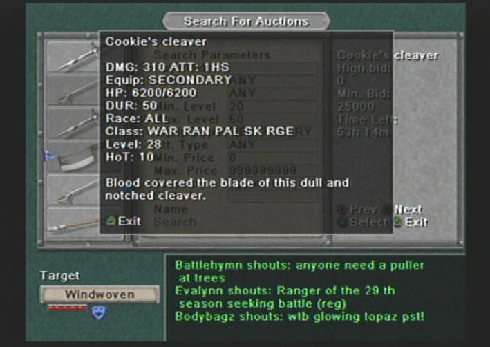 Cookie's Cleaver | Everquest Online Adventures Wiki | Fandom