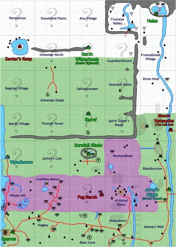 Map of Tunaria | Everquest Online Adventures Wiki | Fandom