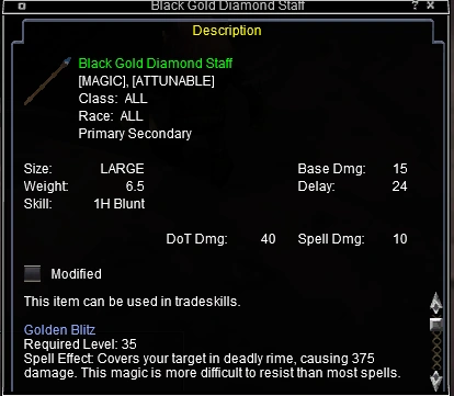 Black Gold Diamond Staff | EQSanctuary Wiki | Fandom