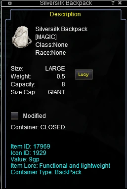 Silversilk Backpack | EQSanctuary Wiki | Fandom