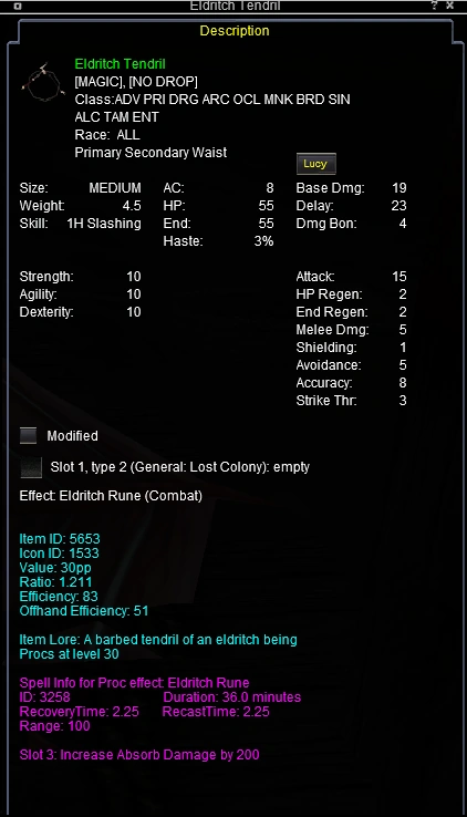 Eldritch Tendril | EQSanctuary Wiki | Fandom