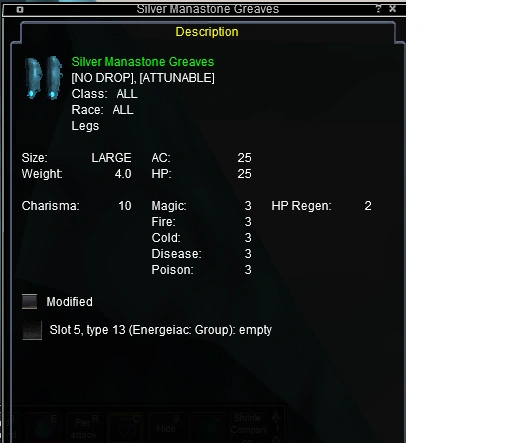 Silver Manastone Greaves | EQSanctuary Wiki | Fandom