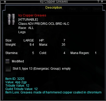 Icy Copper Greaves | EQSanctuary Wiki | Fandom