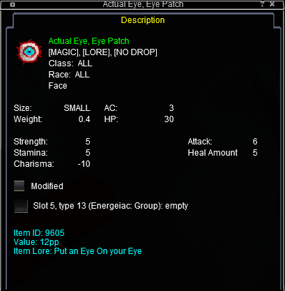 Actual Eye, Eye Patch | EQSanctuary Wiki | Fandom