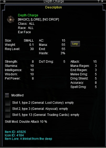 Depth Charge | EQSanctuary Wiki | Fandom