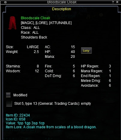 Bloodscale Cloak | EQSanctuary Wiki | Fandom