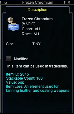 Frozen Chromium | EQSanctuary Wiki | Fandom