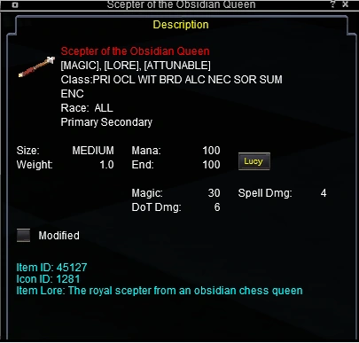 Scepter of the Obsidian Queen | EQSanctuary Wiki | Fandom