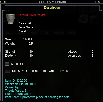 Barbed Silver Peytral | EQSanctuary Wiki | Fandom