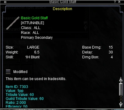Basic Gold Staff | EQSanctuary Wiki | Fandom