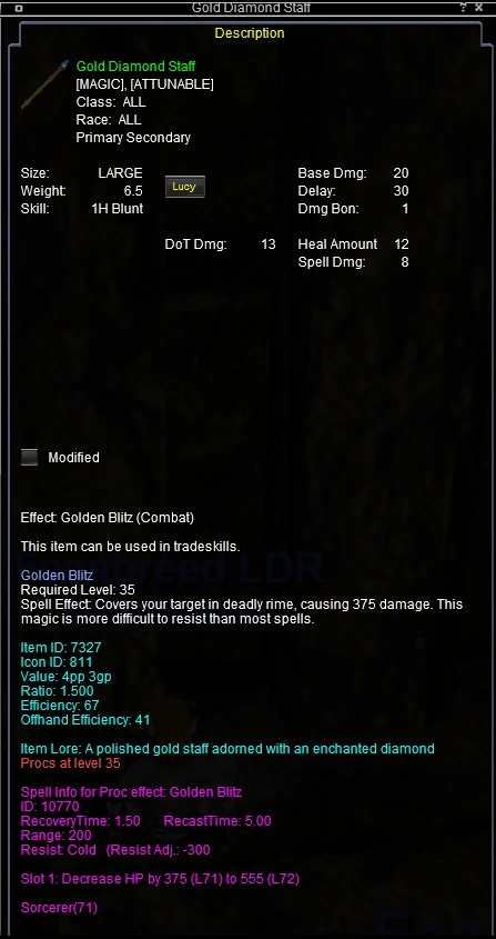 Gold Diamond Staff | EQSanctuary Wiki | Fandom