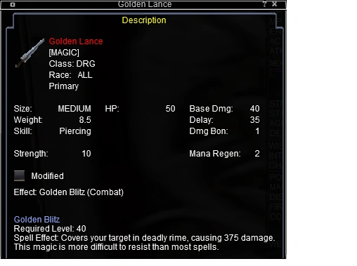 Golden Lance | EQSanctuary Wiki | Fandom