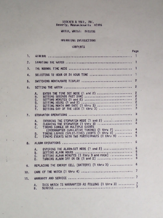 Stocker & Yale Chronograph Type III | Equipment Wiki | Fandom