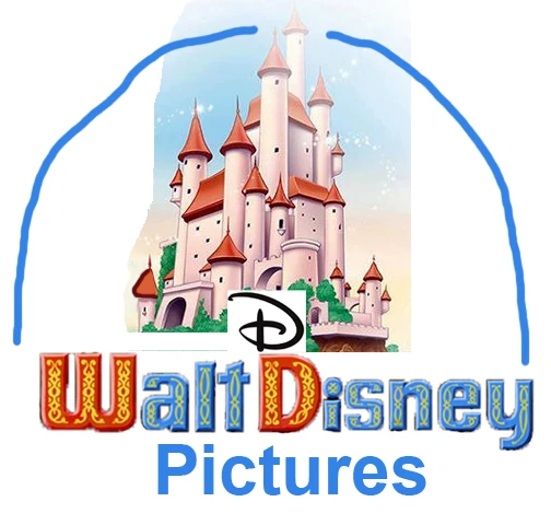 how to draw walt disney pictures logo