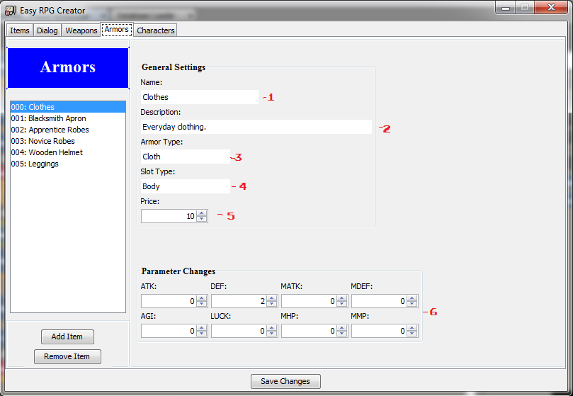 Armors Tab | Easy RPG Creator Wiki | Fandom