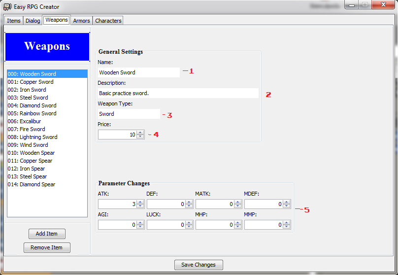 Weapons Tab | Easy RPG Creator Wiki | Fandom