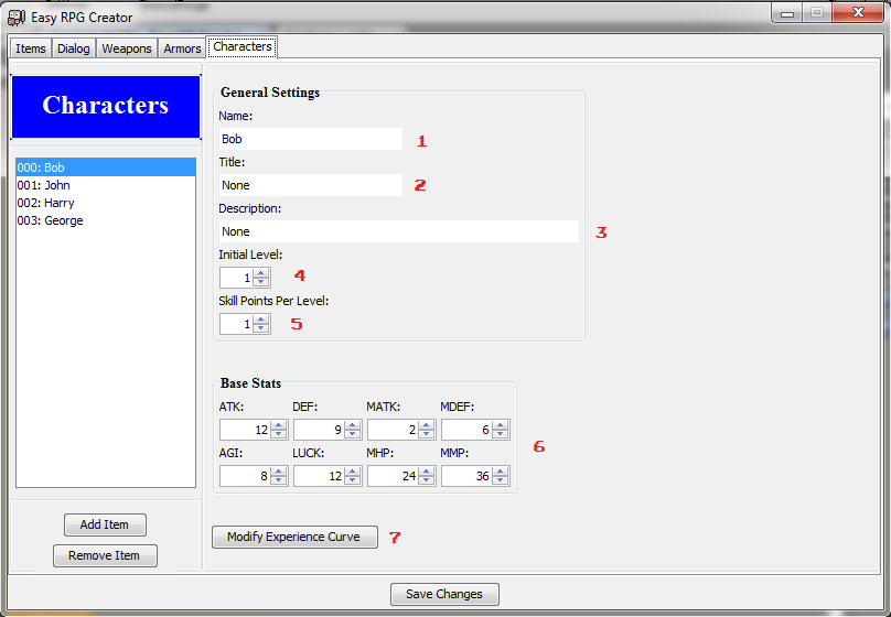 Characters Tab | Easy RPG Creator Wiki | Fandom