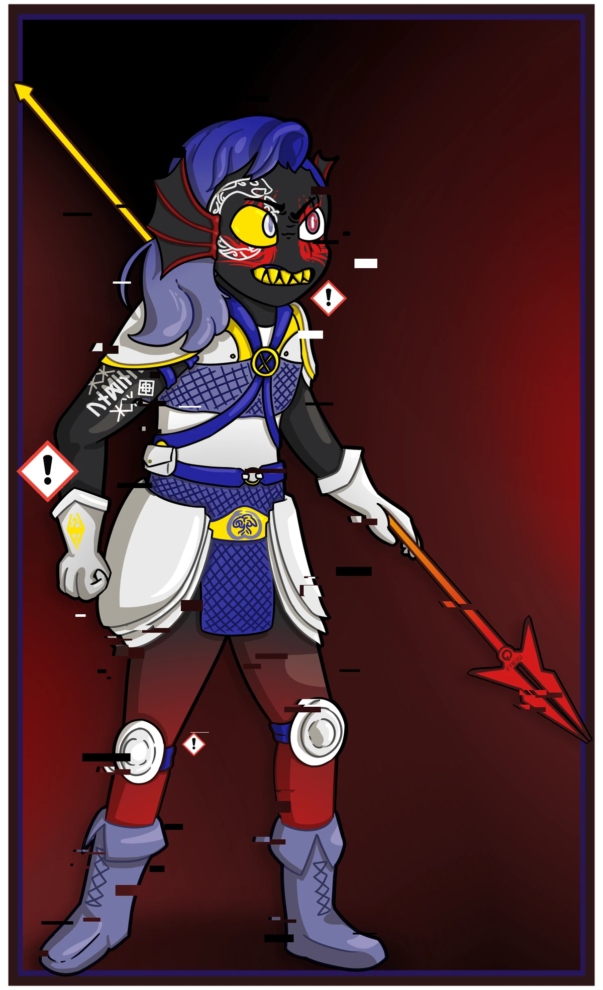 Glitched Valkyrie Captain Undyne | Errorverse Wiki | Fandom