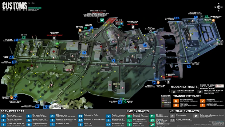 Escape From Tarkov Customs Map Crossroads Escape From Tarkov: I Sell