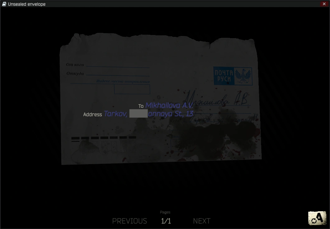 Unsealed envelope - The Official Escape from Tarkov Wiki