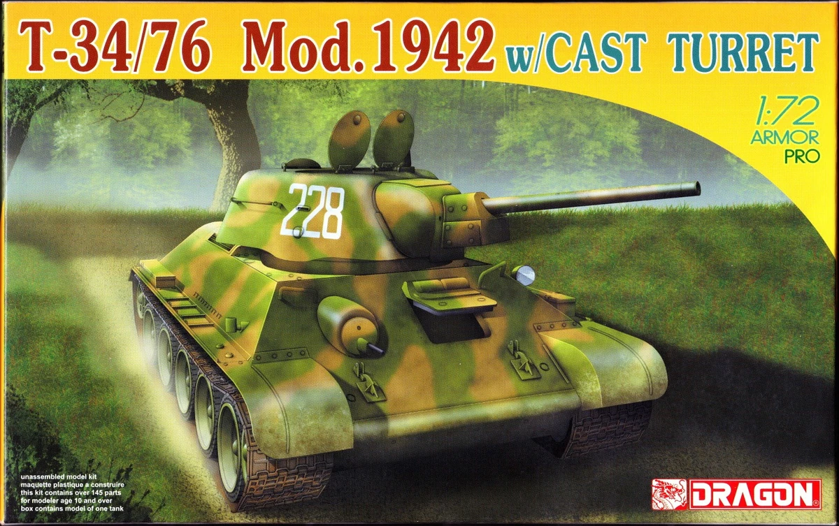 Dragon Models 1/72 T-34 | Encyclopedia of Scale Models Wiki | Fandom