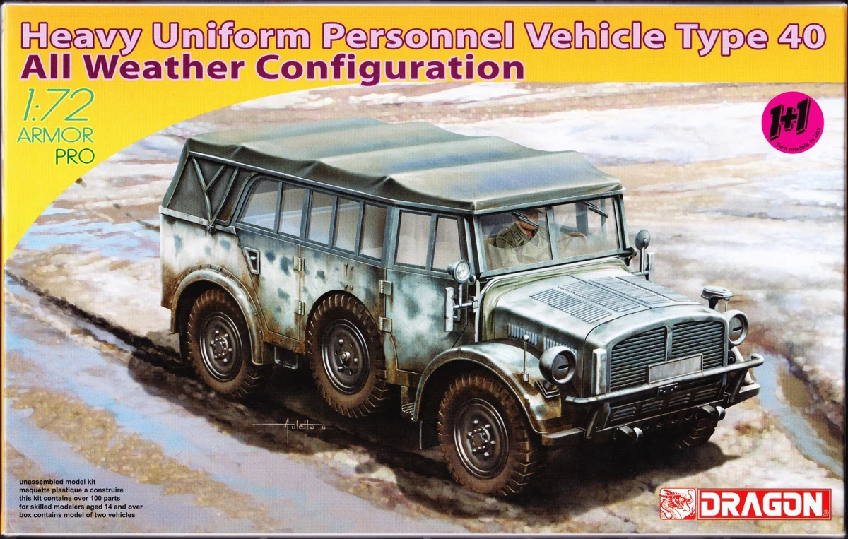 Dragon Models 1/72 7421 Heavy Uniform Personnel Vehicle Type 40 All ...