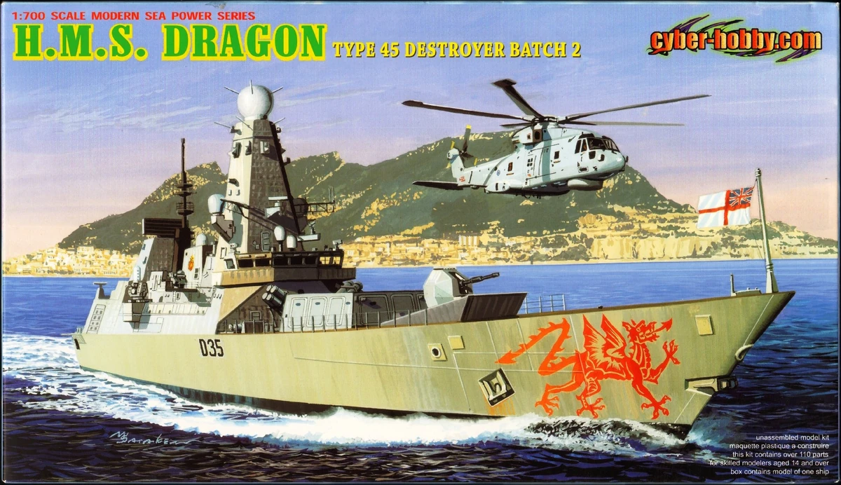 Dragon Models 1/700 7109 HMS Dragon Type 45 Destroyer Batch 2 ...