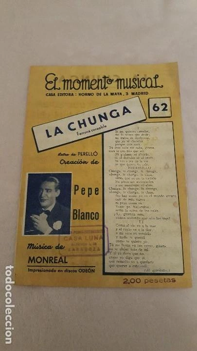La Chunga (canción de Pepe Blanco) | Música Wiki | Fandom