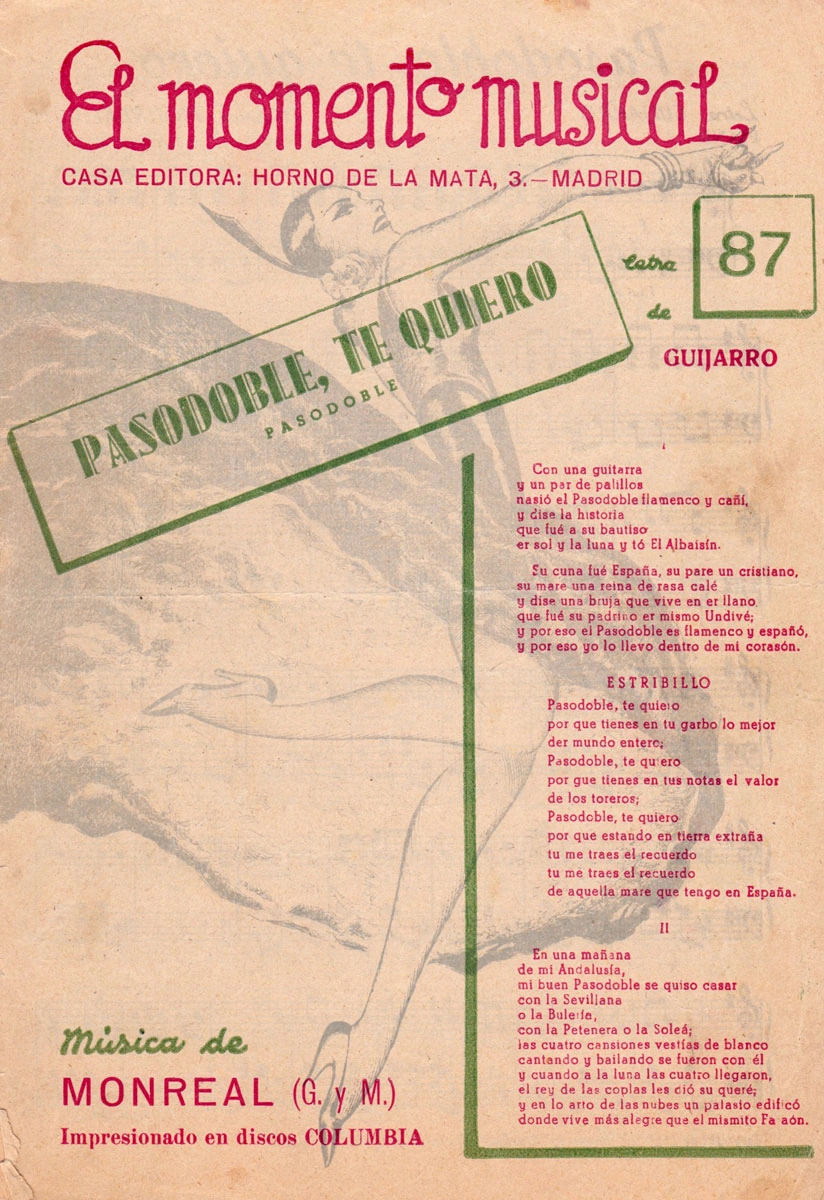 Pasodoble, te quiero (canción de Marisol Reyes) | Música Wiki | Fandom