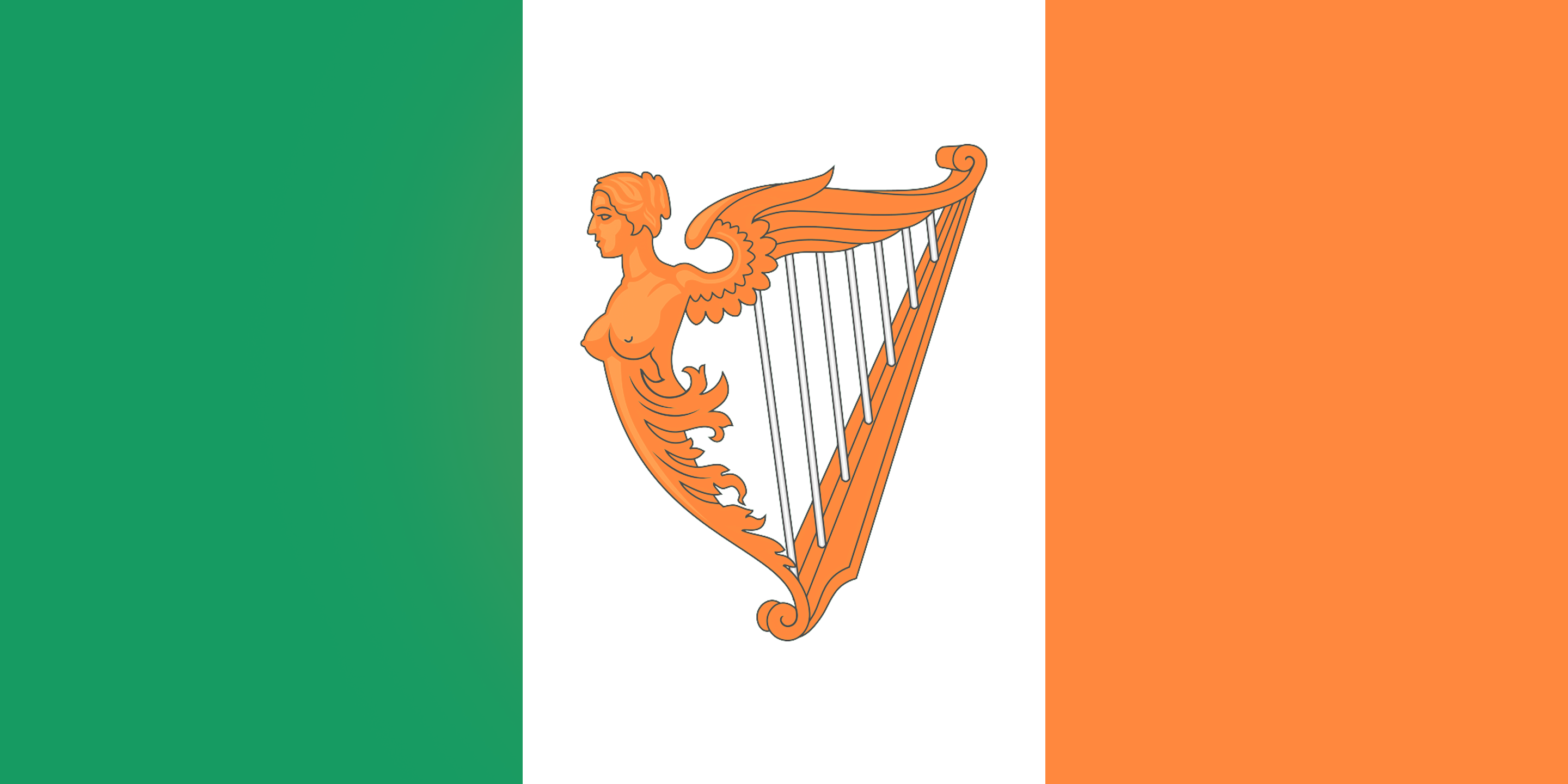 Civil War Irish Harp Flag