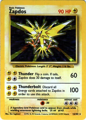 Zapdos (Base Set TCG) | Pokémon Wiki | Fandom