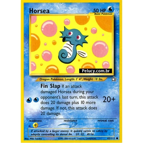 Horsea (Neo Genesis TCG) | Pokémon Wiki | Fandom