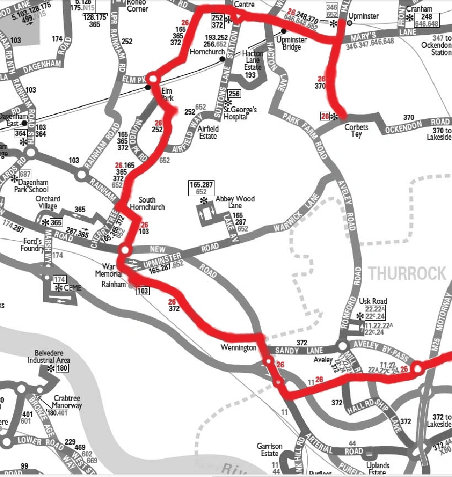 Ensignbus route 26 | EssexBusChronicles Wiki | Fandom