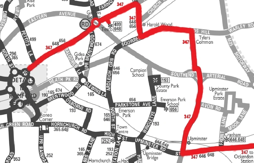 London Buses route 347 | EssexBusChronicles Wiki | Fandom