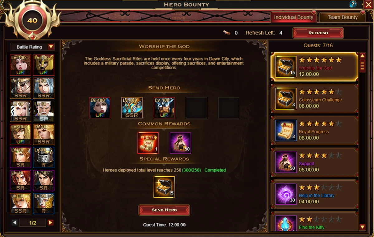 Hero Bounty | Eternal Fury Wiki | Fandom