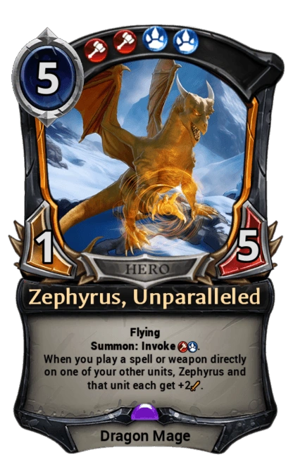 Zephyrus, Unparalleled | Eternal Card Game Wiki | Fandom