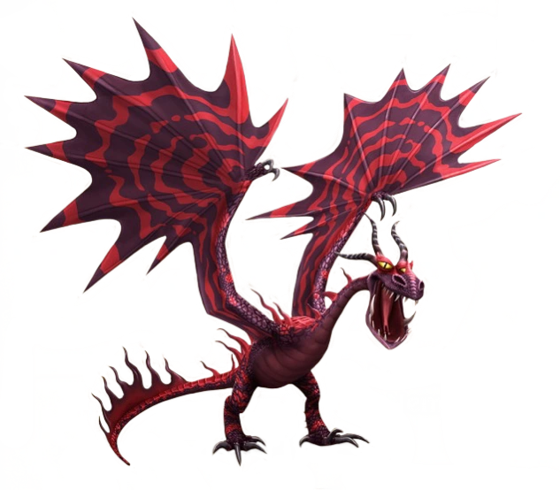Monstrous Nightmare Dragon On Fire