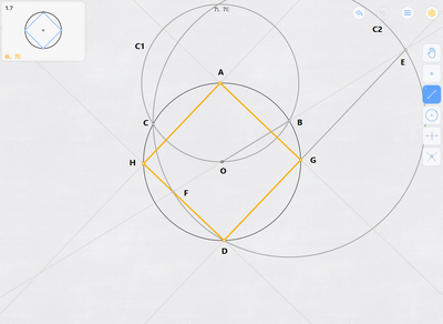 Inscribed Square | Euclidea Wiki | Fandom