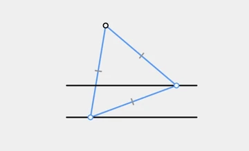 equilateral triangle parallel lines