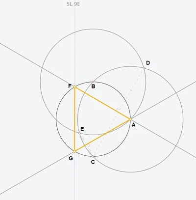 Equilateral Triangle in Circle | Euclidea Wiki | Fandom