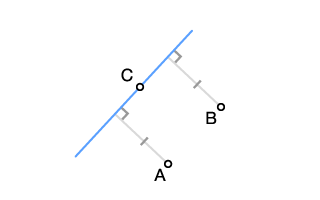 Line Equidistant from Two Points - 1 | Euclidea Wiki | Fandom