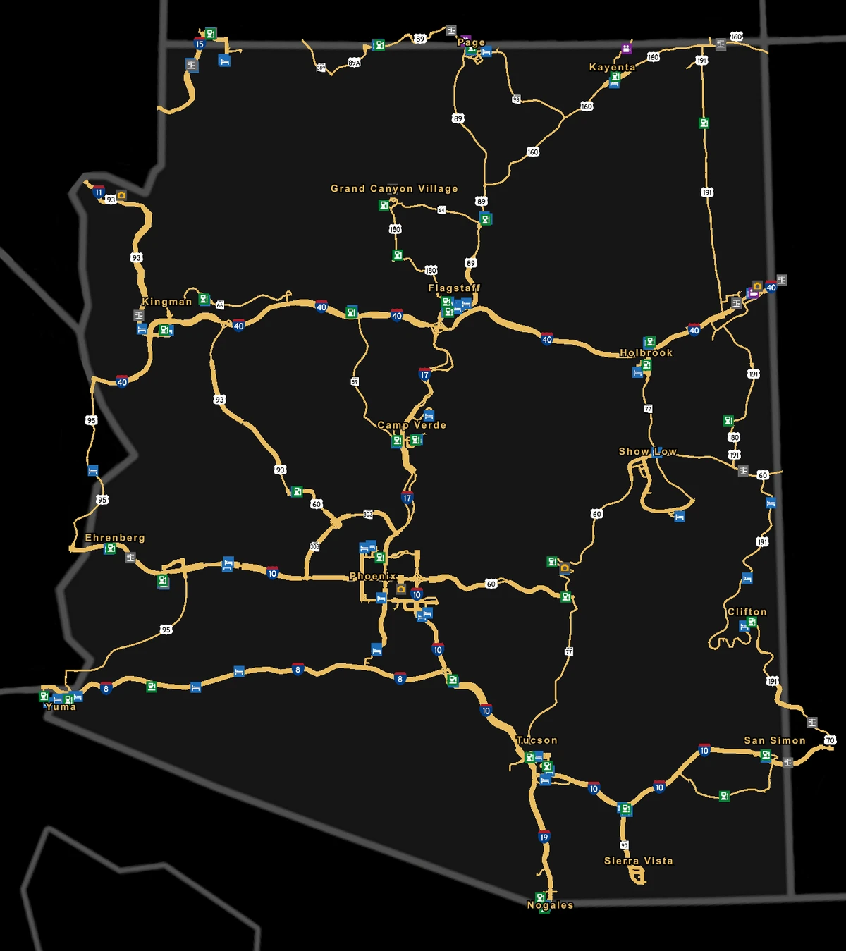 Driving Directions to Truck Stops/Arizona | Truck Simulator Wiki | Fandom