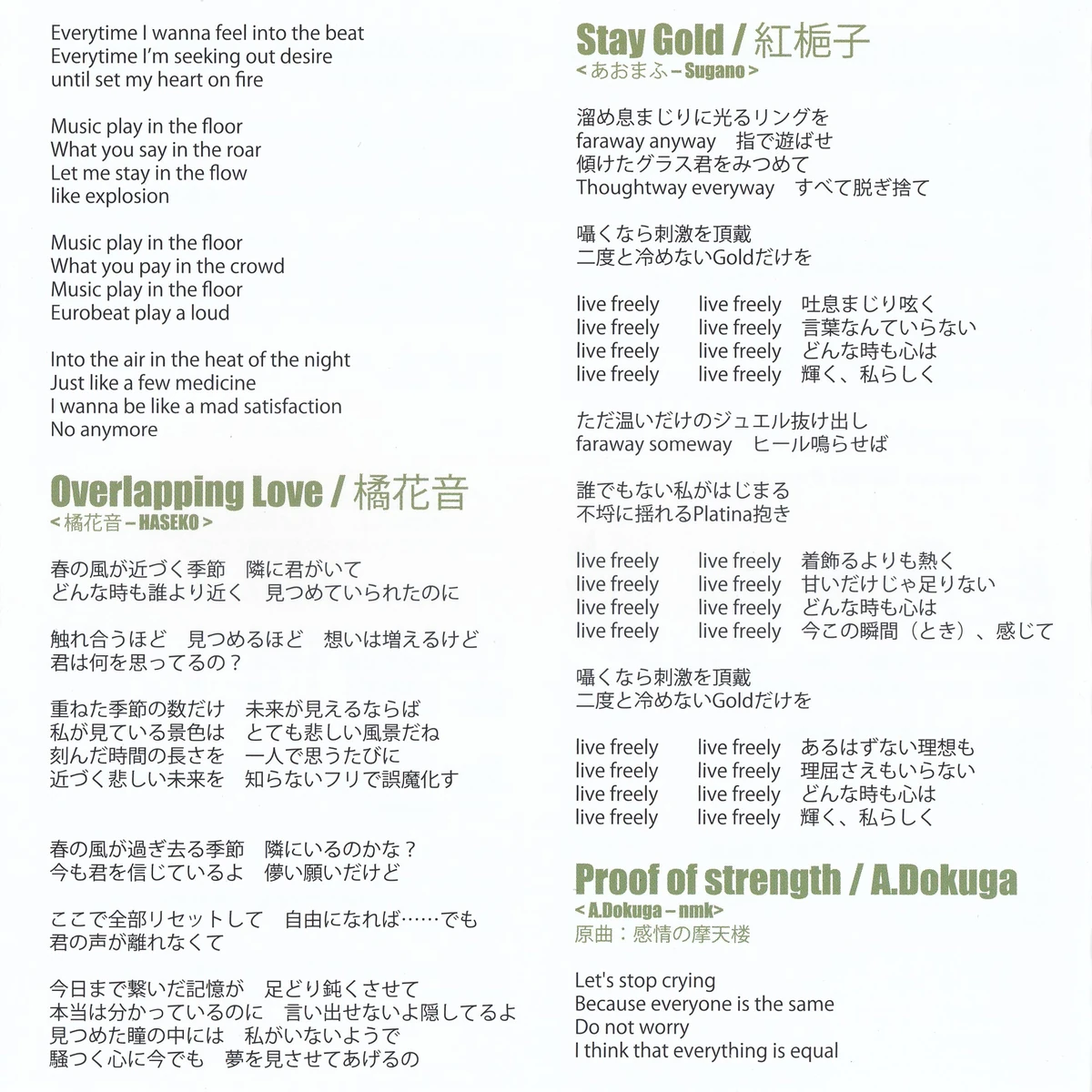 Proof of strength | Eurobeat Wiki | Fandom